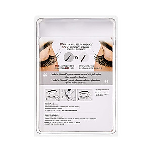 KISS Looks So Natural False Eyelashes Multipack, Lightweight & Comfortable, Tapered End Technology, Reusable, Cruelty-Free, Contact Lens Friendly, Style 'Poise', 5 Pairs Fake Eyelashes