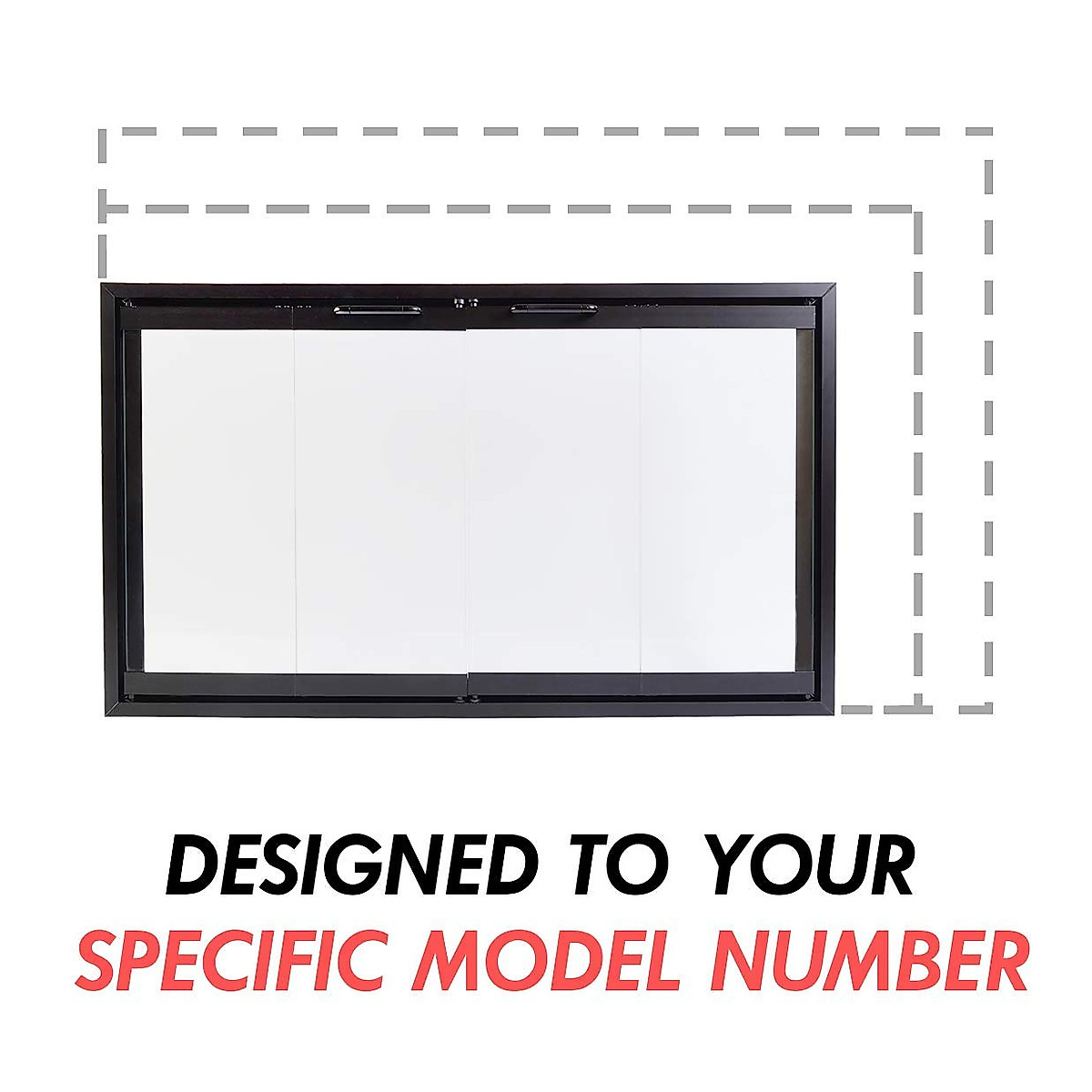 Heatilator Prefab Fireplace Door | Easy to Install | Frame Included | - Fits Models E36, EC36, HB36A, HB36AI Only.