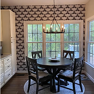 MOENMOAI Black and White Wallpaper Self-Adhesive Black Feather Removable Peel and Stick Wallpaper Bedroom Wallpaper Furniture Countertop Shelf Contact Paper 17.71"x78.7"