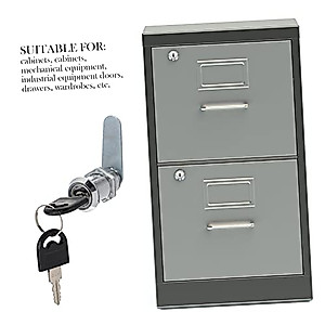 TOVINANNA 10pcs Mailbox Cam Lock Mailbox Lock Cupboard Lock Desk Lock Stainless Steel Cabinet Wardrobe Cabinet Home Door Locks Desk Push Lock Furniture Zinc Alloy with Key Mortise Lock