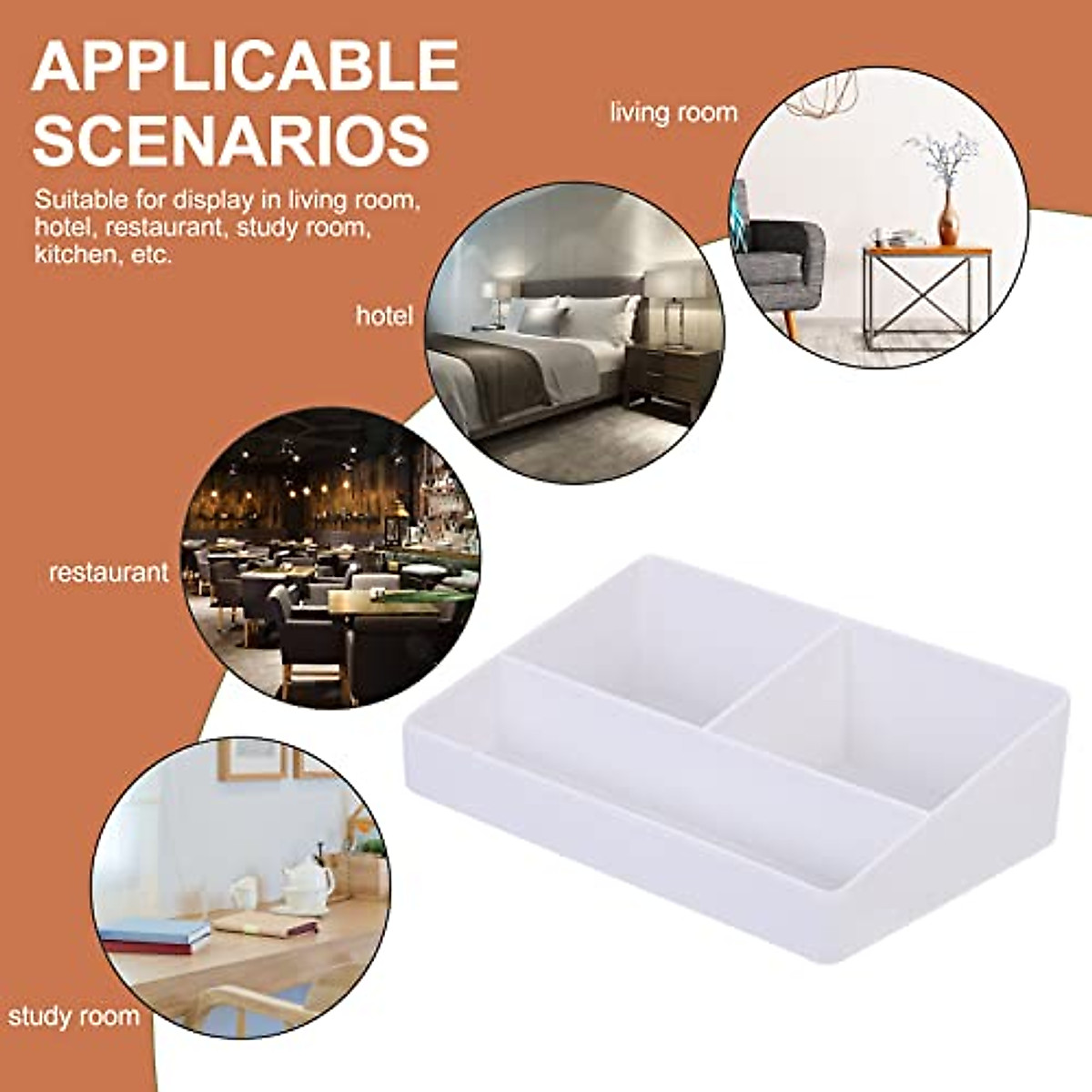 Tofficu 3 Compartment Coffee Condiment Holder Coffee Holder Storage Organizer Coffee Sugar Tea Bags Holder for Breakroom Office Home use