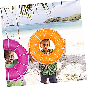 jojofuny 3pcs Fruit Swim Ring Pool Floats Fruit Pool Tubes Toys for Kids Toddler Playset Beach Toys Kid Toys Fruit Swimming Ring Children Toys Inflatable Pool Casual PVC Baby Swimming Pool