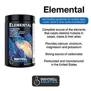 Brightwell Aquatics Elemental - Reef Building Supplement for Coralline Algae, Corals, Clams & Other Marine Invertebrates, 400-g