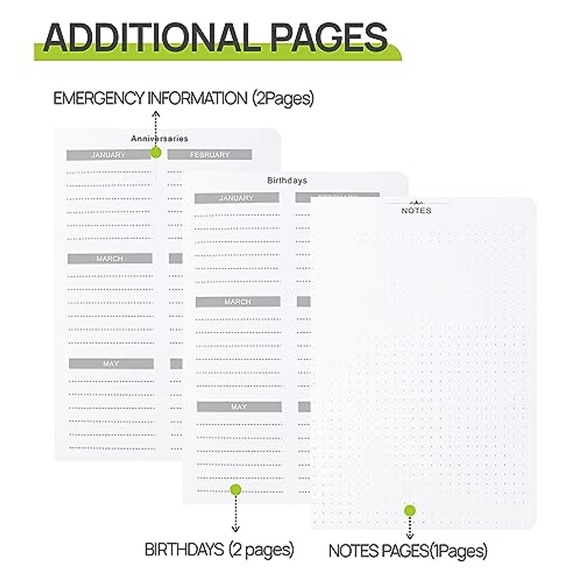 Stilip Address Book with Alphabetical Tabs - Large Print Hardcover for Organizing Contacts, Handy Size Small Address Book for All Your Important Information in One Place - Green