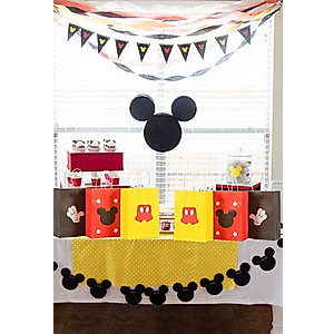 JAROVOKUWO 24 Pcs Cartoon Mouse Party Favor Treat Bags Gift Bags,Cake Snack Goody Cardboard Bags for Kids Mouse Theme Baby Shower Birthday Party Decorations Supplies