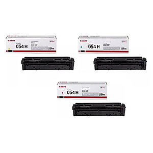 Canon Genuine 054 High Yield CMY Color Toner Cartridge Set