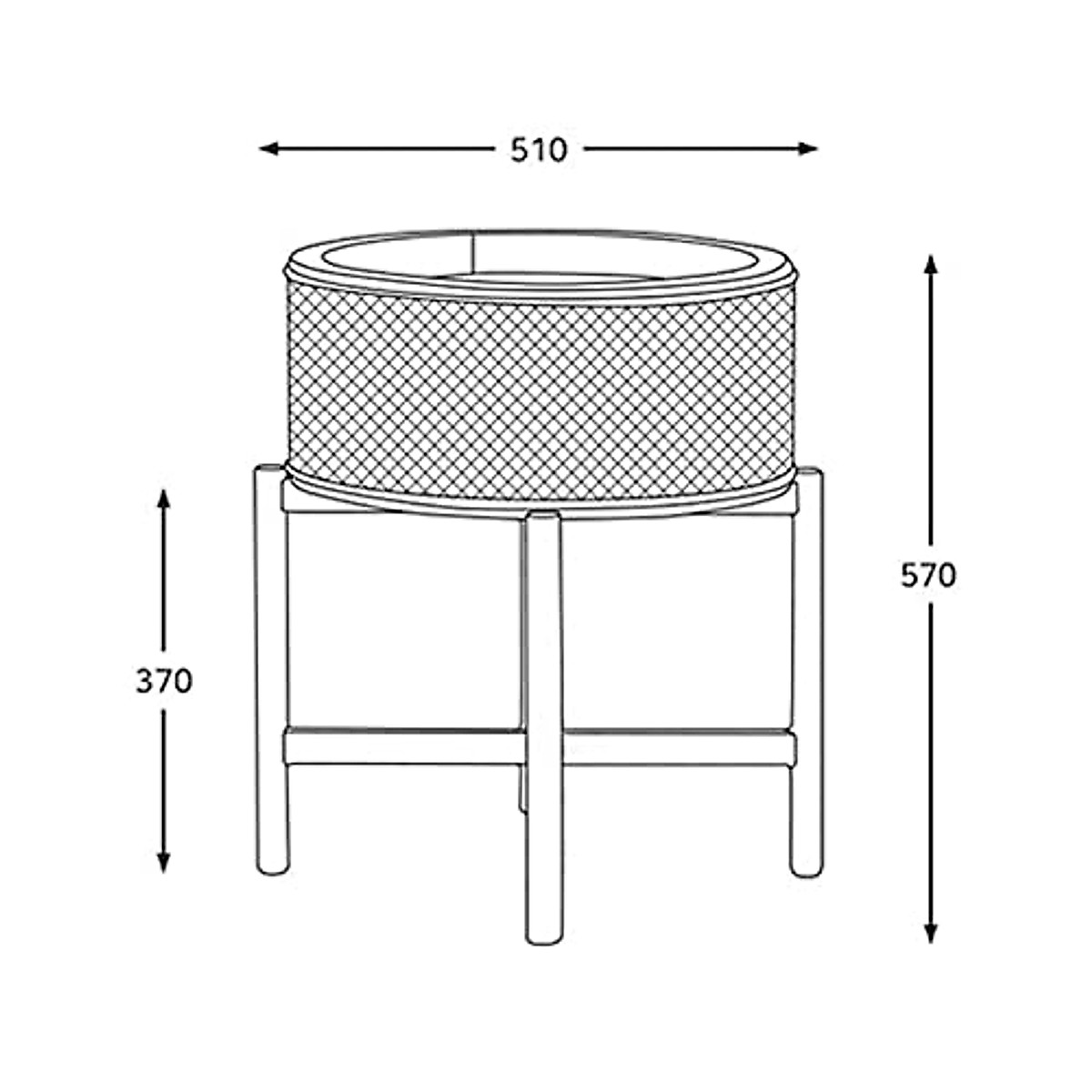 HIGOH Bedside Table Coffee Table Rattan Sofa Sides Table Simple Tea Table Living Room Bedroom Rattan Small Round Nightstand