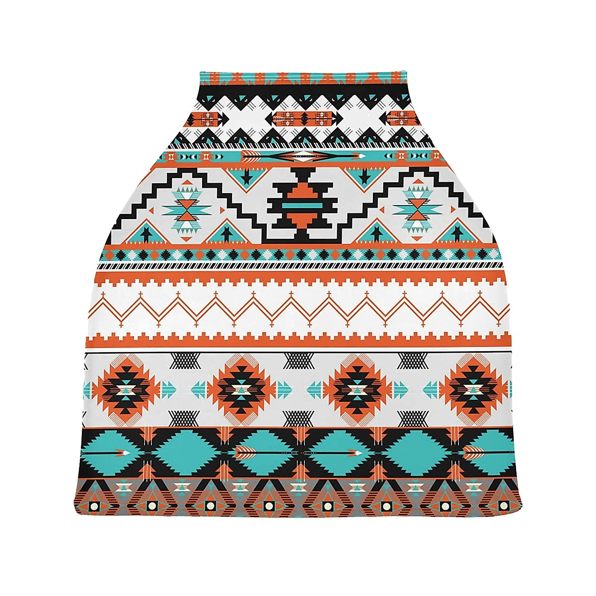 Ethnic Geometric Chevron Aztec Nursing Cover Breastfeeding Scarf, Stretchy Infant Carseat Canopy Multi-use Stroller Cover Car Seat Cover for Baby Girl Boy