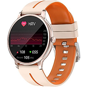 HYSTORM Health Smart Watches for Women, 1.43" AMOLED Always-on Display Fitness Tracker Smart Watch with Bluetooth Call, 8 Health Apps Blood Glucose HRV Monitor Waterproof Smartwatch for Android iOS