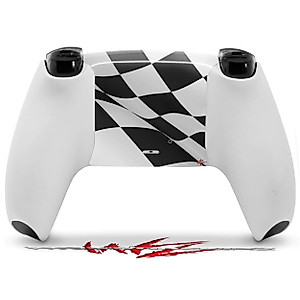 WraptorSkinz Skin Wrap compatible with Sony PS5 DualSense Controller Checkered Racing Flag (CONTROLLER NOT INCLUDED)