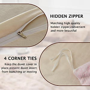 BEDMEO Tie Dye Plush Luxury Fluffy Faux Fur Duvet Cover Set,Soft Crystal Velvet Bedding Sets,Boho Bedding for 3 Pieces Chic Home Duvet Covers(1 Furry Duvet Cover + 2 Pillowcases) King,Tie-Dye Pink