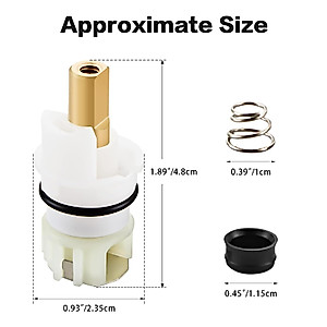 RP25513 Faucet Stem Replacement Kit for Delta Two-Handle Faucets - Includes RP24096 Cartridge, RP4993 Seat & Spring, RP24097 Turn Stop - Durable Brass & Plastic Construction (1 Pack)