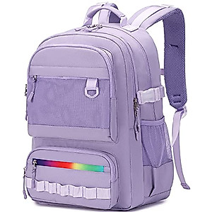 Lanola Laptop Backpack,Business Travel Anti Theft Durable Laptops Backpack,Water Resistant College School Computer Bag for Women & Men Fits 15.6 Inch Laptop and Notebook - Purple
