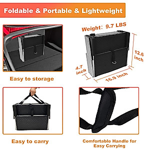 Extra Wide Foldable Dog Car Stairs for Large Dogs, Portable Aluminum Pet Ramp with Non-Slip Surface, Lightweight Dog Ladder Ramp for Cars, High Beds, SUV, Trucks, 4 Steps, Supports up to150 lbs