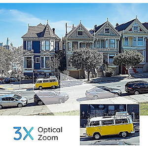 REOLINK 4K PoE Outdoor Security Camera, 3X Optical Zoom, Human/Vehicle Detection, Smart Alerts and Playback,Time Lapse,Work with Google Assistant, 24/7 Audio Recording, RLC-820A Bundle with RLC-822A