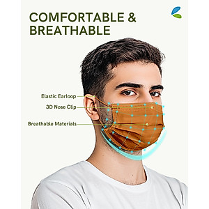 FriCARE Face Masks Disposable for Adults, 4 Ply ASTM Level 3, FSA HSA Eligible, Allergy Protection, Individually Wrapped, 100 Pack, Assorted Fall
