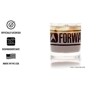 STAR TREK Ten Forward Etched Whiskey Glass - Officially Licensed, Premium Quality, Handcrafted Glassware, 11 oz. Rocks Glass - Perfect Collectible Gift for Series Lovers, Birthdays & Special Occasions