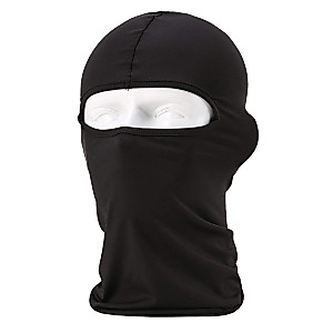 BlueSunshine Balaclava Ultra Thin Ski Mask – Motorcycle Cycling Hood Hat Full Face Mask for Sun UV Protection (Black)