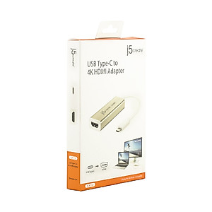j5create USB Type-C to 4K HDMI Adapter JCA153 / 4K @60 Hz/for MacBook, Chromebook, Type C Laptops