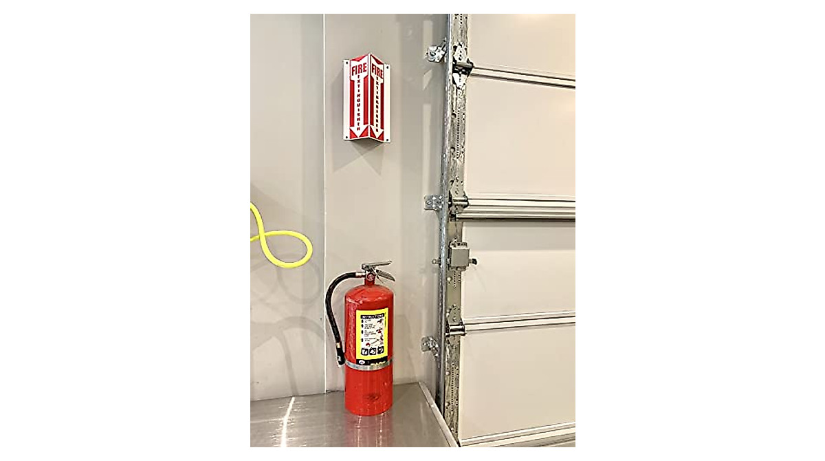 3D Fire Extinguisher Sign for Safety Compliance