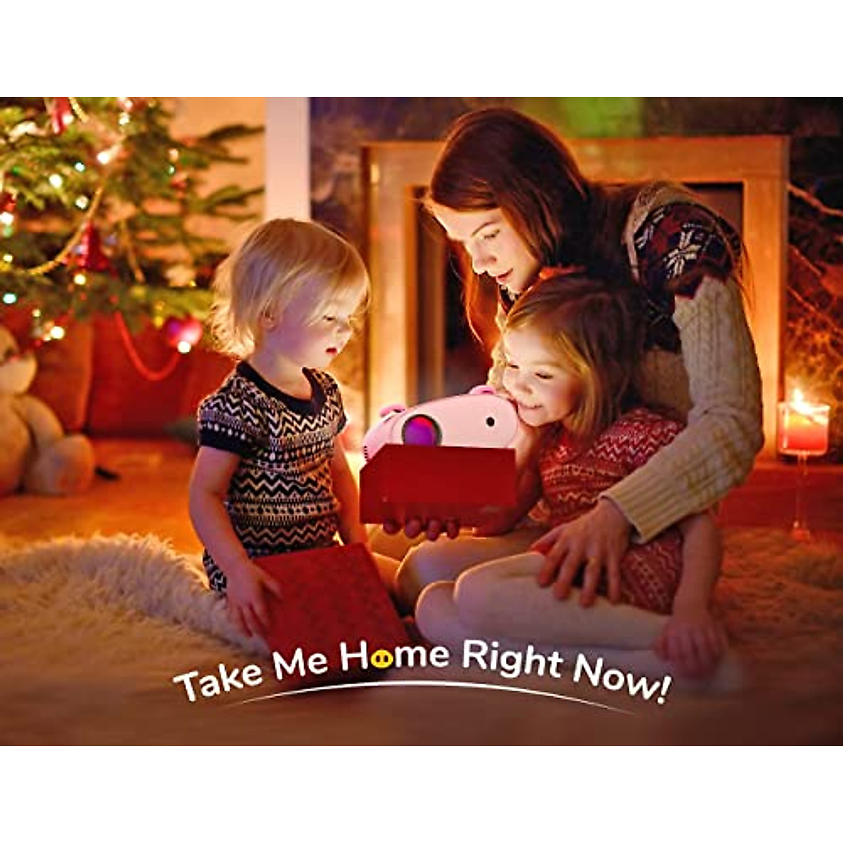 Mini Projector, Portable Video Projector w/ 1080P Supported and 300'' Display, LED Phone Projector for Kids Gifts, Cartoons TV Movie, Party Game, Compatible with HDMI, USB, TV Stick iOS & Android