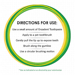 Vetoquinol Enzadent Enzymatic Toothpaste Kit + Fingerbrush & Dual-End Toothbrush for Cats & Dogs – 3.2 oz, Poultry Flavor – Oral Dental Care Kit: Removes Plaque, Polishes Teeth & Freshens Breath