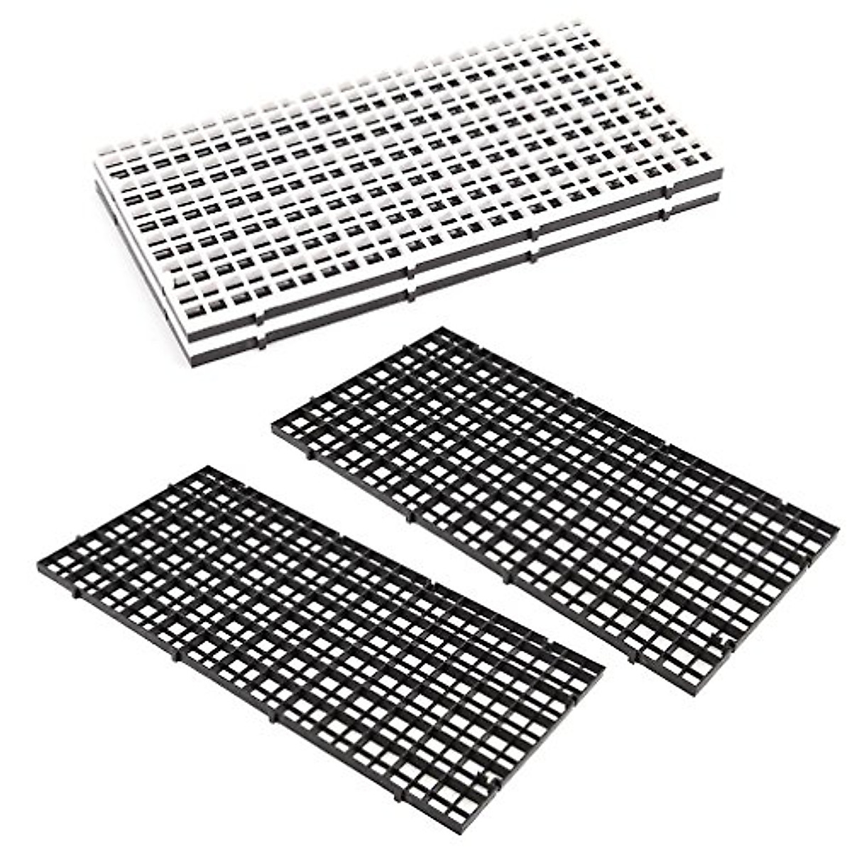 OBANGONG 6 Pcs Grid Divider Tray Egg Crate 11.8inch Louvre Aquarium Fish Tank Bottom Isolation