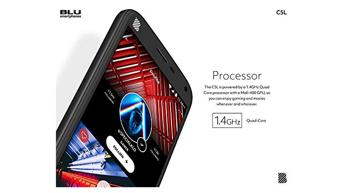 BLU C5L Android Phone – Unlocked 5'' Display & 16GB Storage