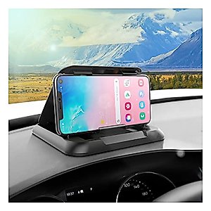 Car Phone Holder Mount, Silicone Carbon Fiber Pattern Car Phone Mount for Automotive Dashboard, Universal for iPhone Pro Max SE XS XR Plus, Samsung Galaxy & All Cellphones