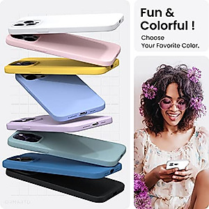 ORNARTO Compatible with iPhone 14 Pro Max Case 6.7, Slim Liquid Silicone 3 Layers Full Covered Soft Gel Rubber Phone Case Protective Cover with Microfiber Lining 6.7 inch-White