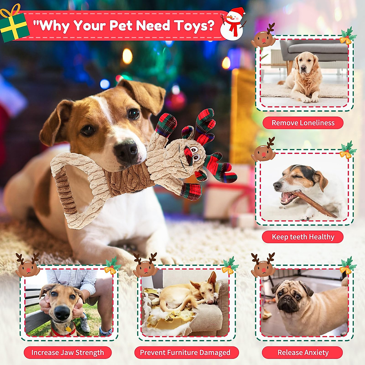 BWOGUE Thanksgiving Turkey Dog Toy, Durable Squeaky Plush Dog Toys, Stuffed Dog Chew Toys Thanksgiving Interactive Pet Toys for Puppy Small Medium Dogs