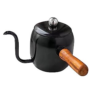PHENOFICE Coffee Pot Camping Tea Kettle Espresso Machines Pour Mini Kettle Stainless Coffee Maker Espresso Grounds Spout Kettle Soy Sauce Dispenser Vinegar Stainless Steel Black