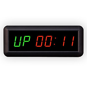 Eu 1.5" 6 Digits Interval Timer Programmable Led Countdown / Up Stopwatch For Home Gym.
