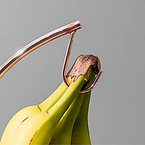 Rose Gold Banana Holder | Rust-Resistant & Durable Steel Construction | Sleek & Modern Design for Kitchen Countertops | Perfect for Home and Office Use | Prevents Bruising & Extends Shelf Life
