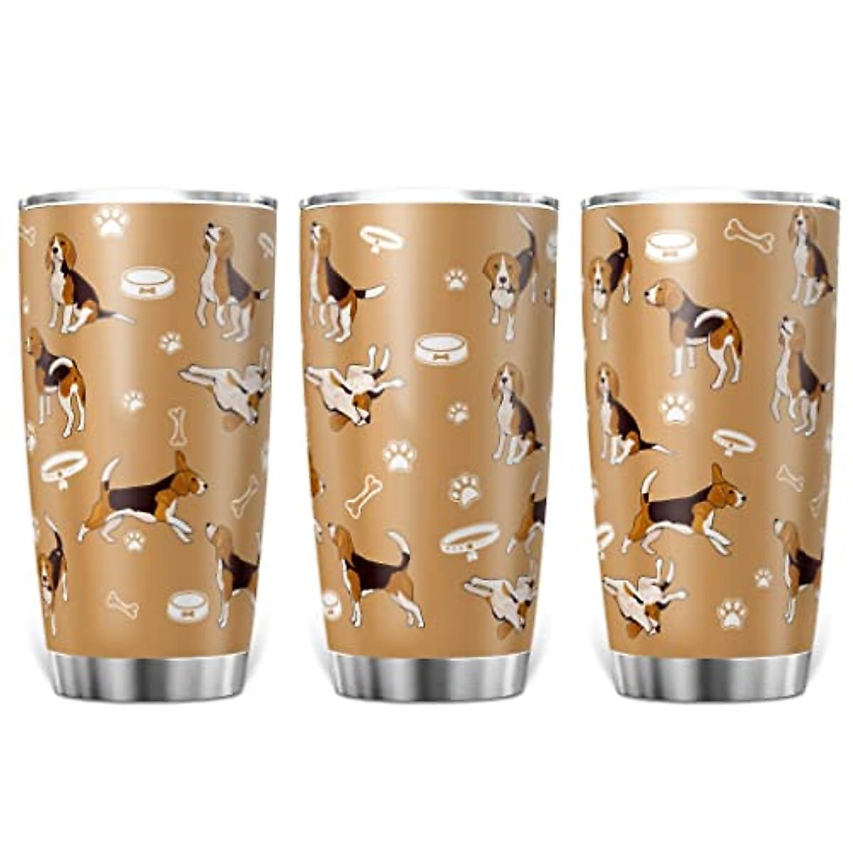 WmhrYpzhL Beagle Dog Travel Mug Funny Dog Coffee Mug Stainless Steel Insulated Tumbler For Ice Drinks＆Hot Beverage Gifts Beagle