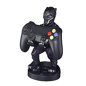 Exquisite Gaming: Marvel End Game: Black Panther - Original Mobile Phone & Gaming Controller Holder, Device Stand, Cable Guys, Licensed Figure