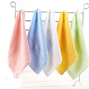 YiYaYo Luxury Bamboo Washcloth Towel Set 16 Pack for Children Baby Bathroom-Hotel-Spa-Kitchen Multi-Purpose Fingertip Towels & Face Cloths 10'' x 10''