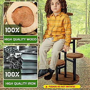 AUGOSTA 5 Tier Plant Stand, Tall Metal Wood Shelf Holder for Indoor Plants, Outdoor Garden Plant Display Rack Flower Pot Stand for Corner Living Room Balcony Garden Patio