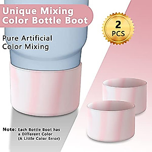 WUQID Protective Silicone Boot Sleeve for 12oz-40oz Hydroflask/Stanley Water Bottles Tumbler Anti-Slip Bottom Sleeve Cover for All Water Bottles Bottom Width of 2.83&3.56in