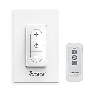 Smart Dimmer Switch with Remote Control, Avatar Controls Wi-Fi Light Switch Compatible with Alexa Google Home Assistant, in Wall, No Hub Required, Single Pole, Neutral Wire Needed