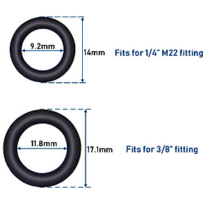 Twinkle Star Pressure Washer O-Rings Kit for 1/4" & 3/8" Quick Connect Couplers - 40 Pack | Power Washer Hose O-Rings Set for Sealing, Replacement, and Maintenance