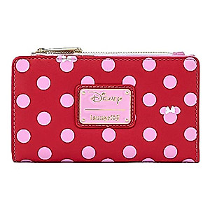 Loungefly Disney Minnie Mouse Pink Polka Dot Pattern Faux Leather Wallet