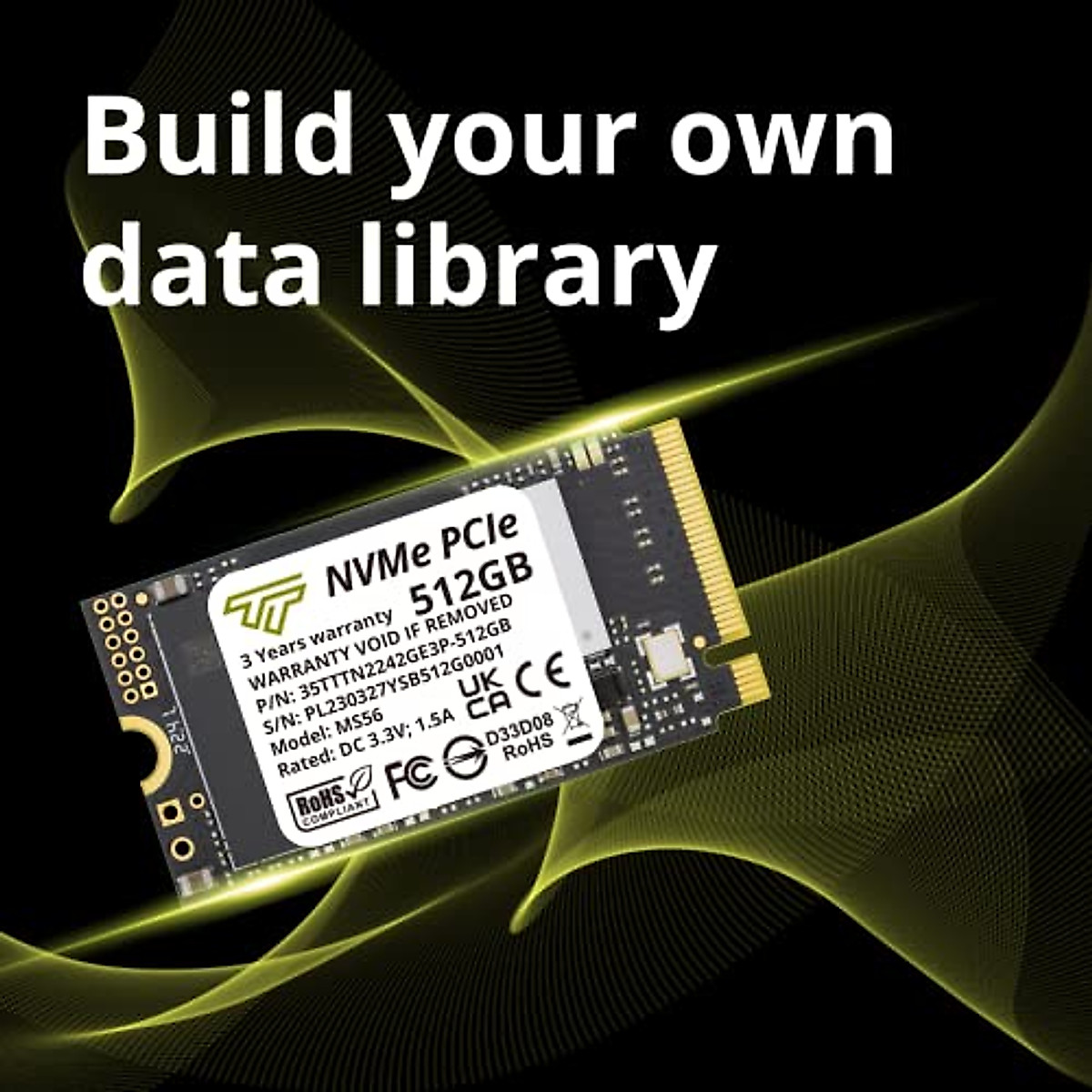 Timetec 512GB M.2 2242 SSD NVMe PCIe Gen3x4 3D NAND TLC Read/Write Speed Up to 2,000/1,500 MB/s Compatible with Lenovo Thinkpad E15 / ThinkPad 11e Yoga Gen 6, Laptop and Desktop