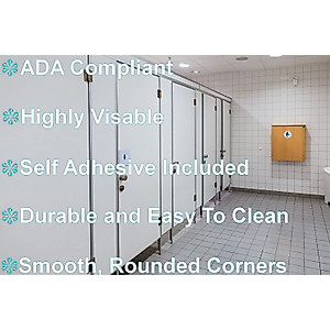 Kraken Sign Co. - Baby Changing Area Sign - ADA Compatible - Braille Sign - White Lettering and Graphic on Black Background - 9" x 6" - Self Adhesive Included