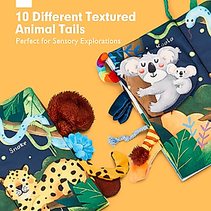 Baby Books 0-6 Months,Infant Tummy Time Toys High Contrast Sensory Baby Toys 6 to 12 Months Touch Feel Book Gift Christmas Stocking Stuffers for Boys Girls 0-3 Months Book Early Learning Stroller Toy
