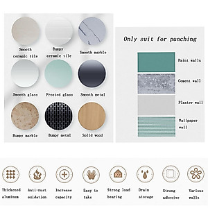 Spotact Wall Mounted Coat Racks with Hooks Hanging Holder Towel Rack 17.32' x1.50' Modern White Hanging for Clothes Entryway Bathroom Bedroom (6 Hooks, White)