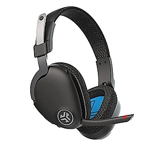JLab JBuds Work Wireless Headset with Microphone - Over Ear Computer Headsets, Wired or Wireless Headphones with 60+ Playtime - Multipoint Bluetooth Headset for Laptop, Teams - Office Headset with Mic