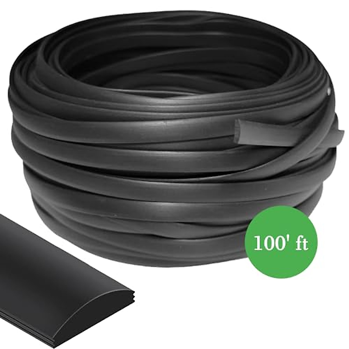 Flat Screen Spline - 0.315", 100 Feet Roll - Flat Screen Retainer Spline - Bulk Screen Holder Spline for Door, Window Mesh & Mosquito Net Fixing - Screen Door Repair & Replacement Spline - Black