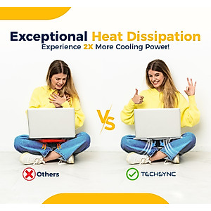 TechSync 360° Rotating Portable Laptop Stand for Desk, Aluminum Ergonomic Laptop Riser Adjustable height for MacBook & laptop up to 16" & Holds weight upto 22 lb, Swivel Laptop Holder Stand - Silver