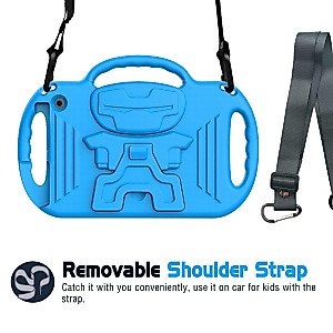 AVAWO Kids Case for Fire HD 10 & Fire HD 10 Plus Latest Model Tablet (13th/11th Generation 2023/2021 Release), with Shoulder Strap, Lightweight Shockproof Handle, Blue